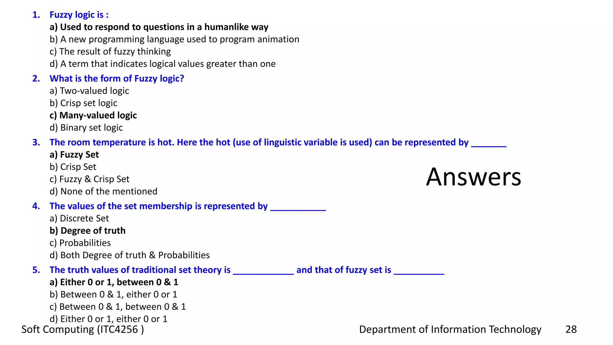 Fuzzy Logic Member Functions Pptx Programming Languages Computing