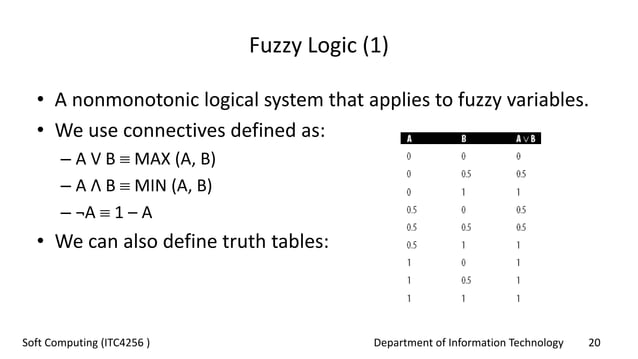 Fuzzy logic member functions | PPTX | Programming Languages | Computing