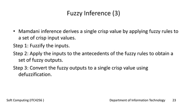 Fuzzy logic member functions | PPTX | Programming Languages | Computing