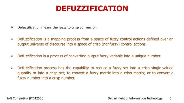 Defuzzification | PPTX | Programming Languages | Computing