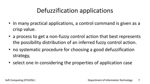 Defuzzification | PPTX | Programming Languages | Computing