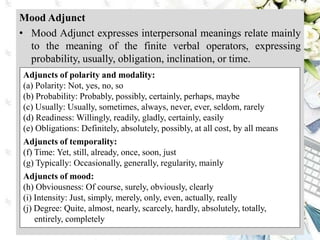 SYSTEMIC FUNCTIONAL LINGUISTICS: INTERPERSONAL MEANINGS | PPT