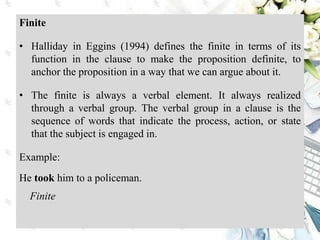 SYSTEMIC FUNCTIONAL LINGUISTICS: INTERPERSONAL MEANINGS | PPT