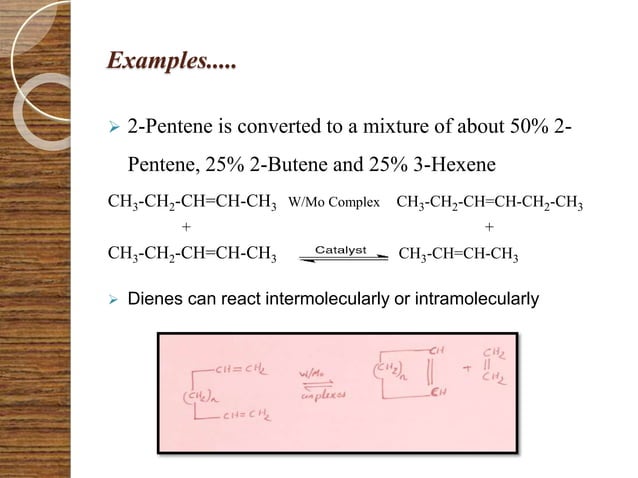 olefin metathesis | PPTX | Chemistry | Science