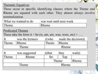 SYSTEMIC FUNCTIONAL LINGUISTICS: TEXTUAL MEANINGS | PPT