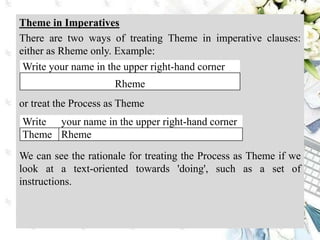 SYSTEMIC FUNCTIONAL LINGUISTICS: TEXTUAL MEANINGS | PPT
