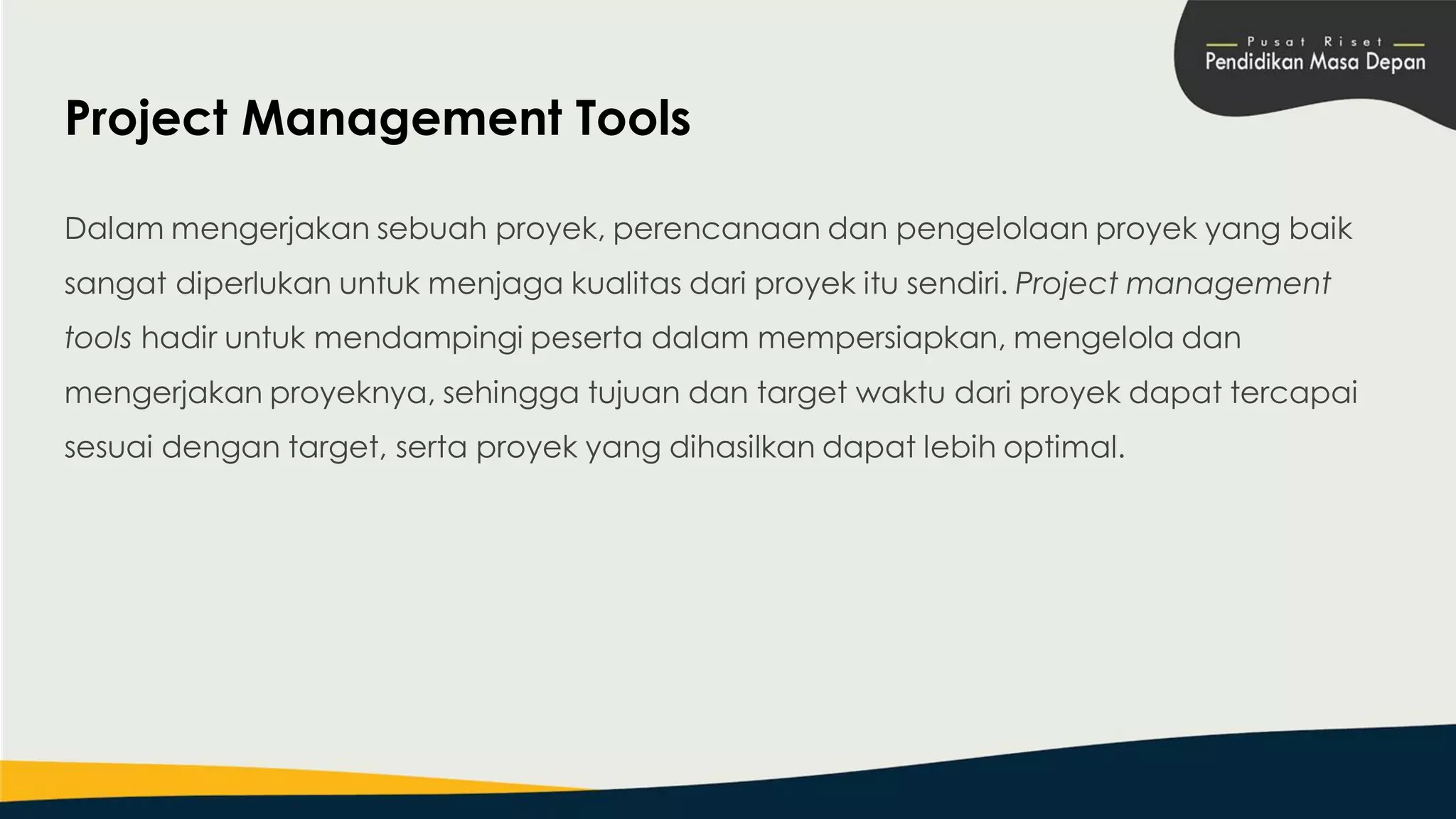 3. modul 6 project management tools | PDF