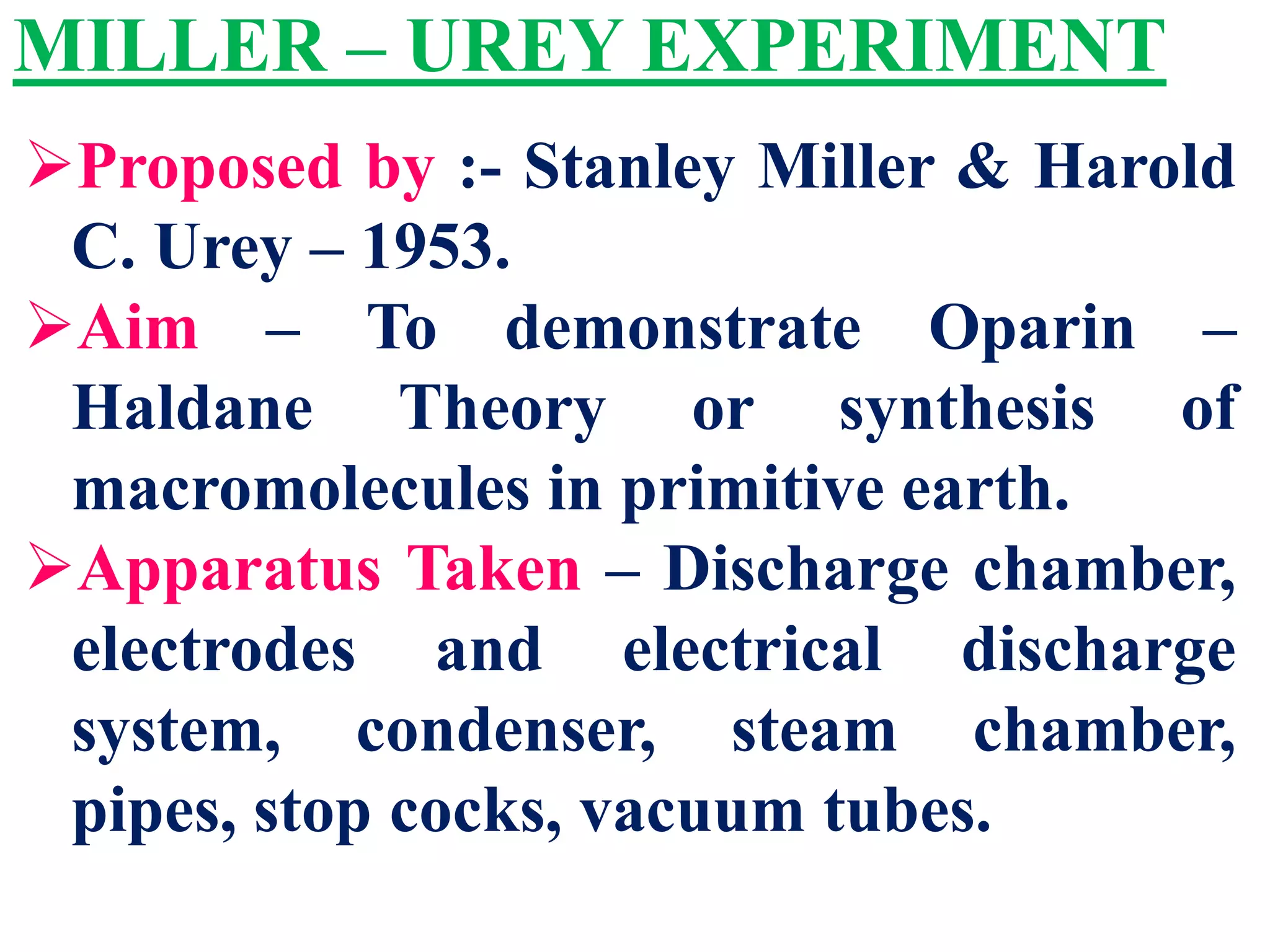 Miller Urey Experiment | PDF Miller Urey Experiment | PDF