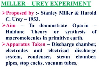 Miller Urey Experiment | PDF
