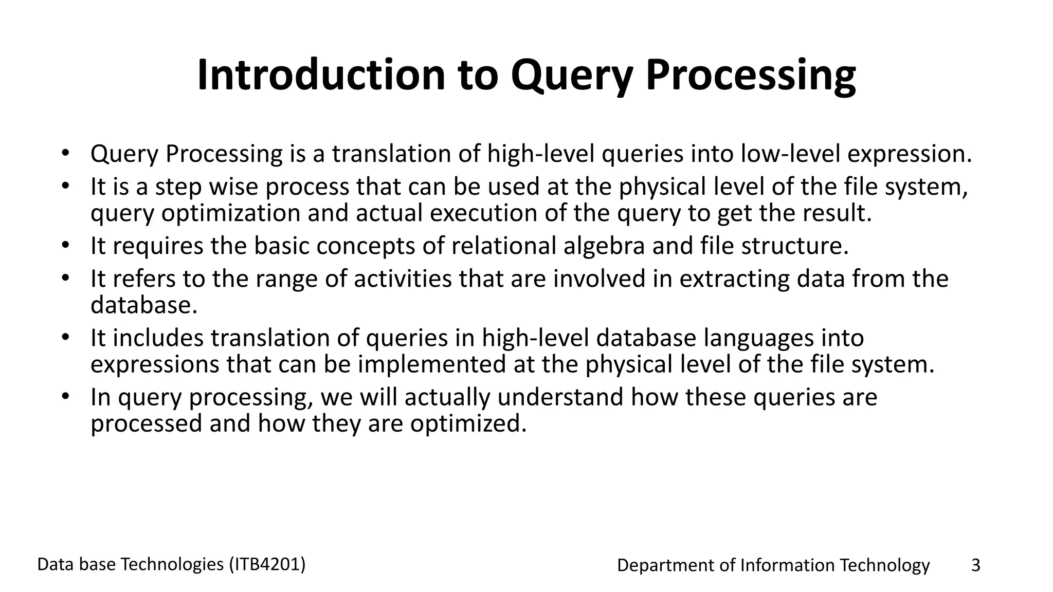 Query processing | PPTX