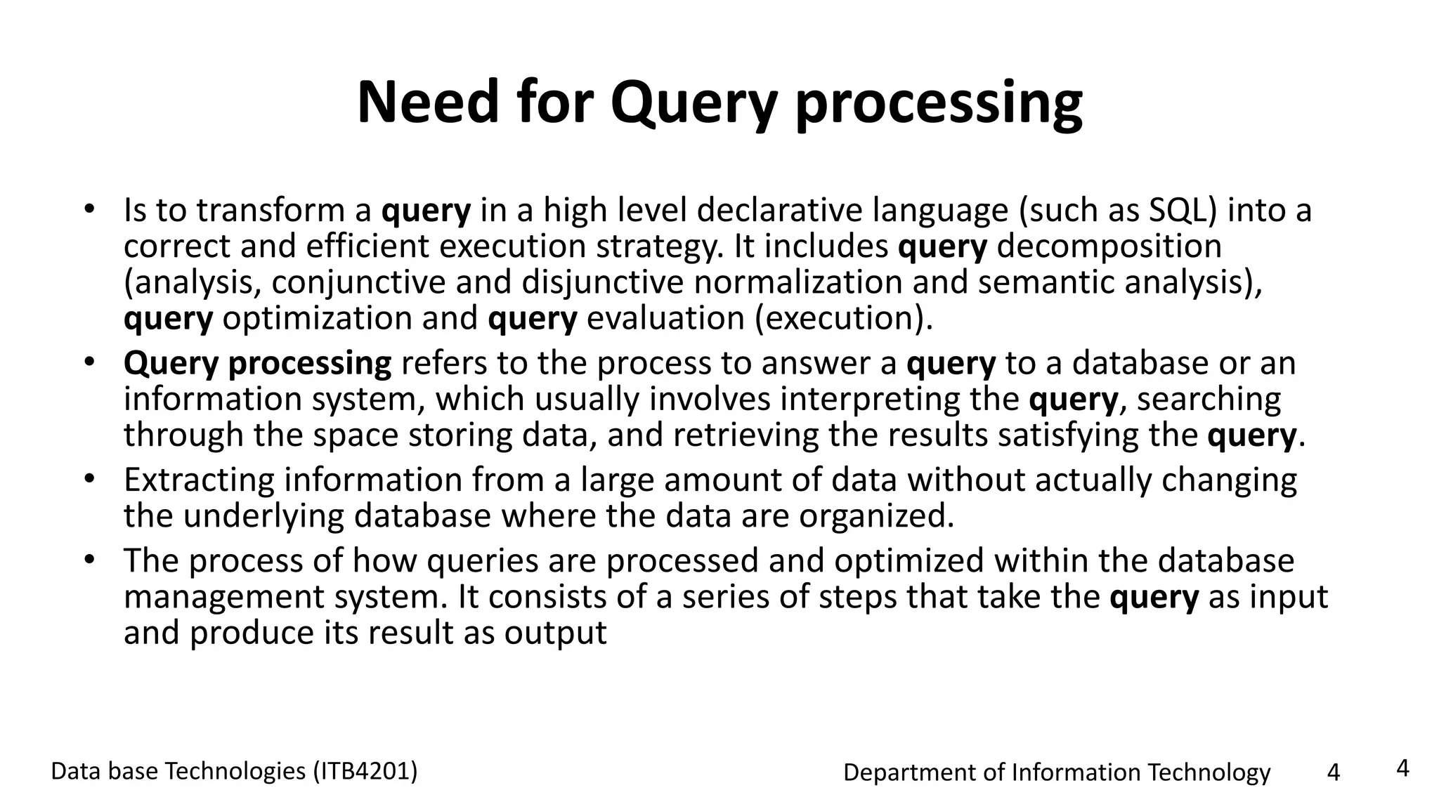 Query processing | PPTX