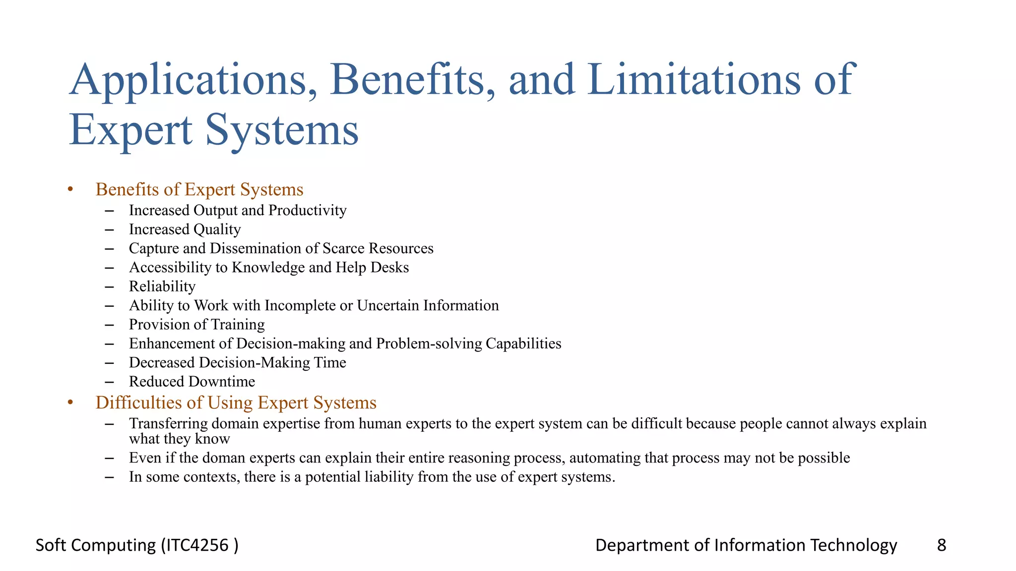 Fuzzy expert systems | PPT