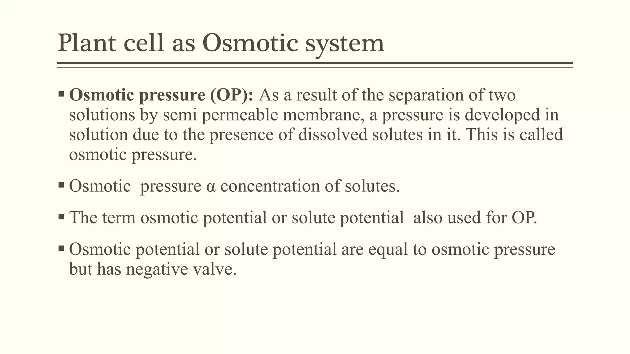 DPD, Water potential, Plasmolyses & Imbibition | PPTX