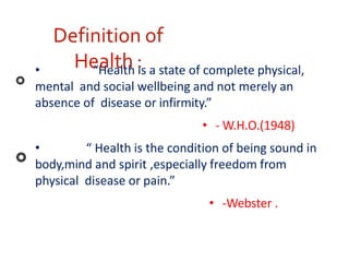 Concept of Health and Illness | PPTX