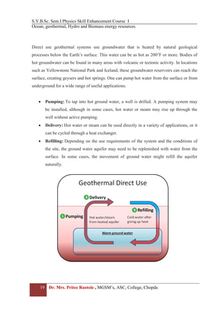 3.ocean, geothermal, hydro and biomass energy resources | PDF