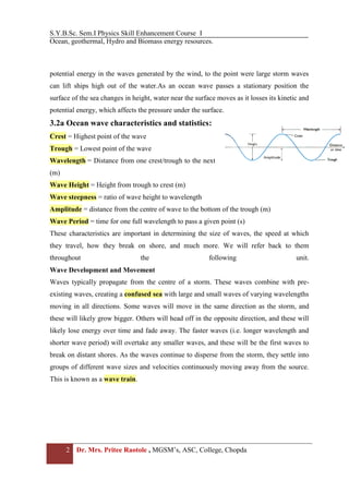 3.ocean, geothermal, hydro and biomass energy resources | PDF