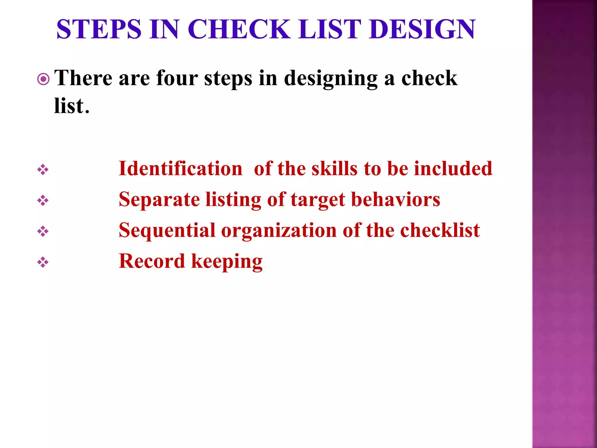 3. check list & rating scale | PPTX