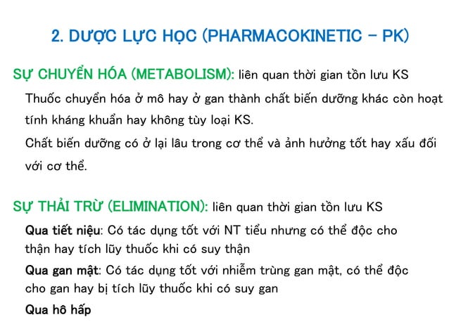 Khái niệm cơ bản về kháng sinh - 2019 - Đại học Y dược TPHCM | PPTX