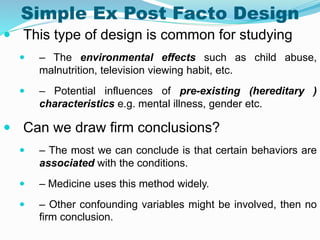 Research Method - Ex Post Facto Research | PPTX
