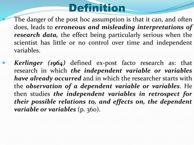 Research Method - Ex Post Facto Research | PPTX | Postgraduate ...