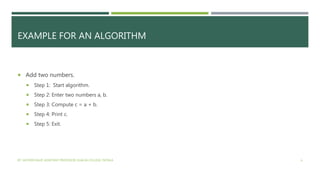 Algorithms, flow charts and pseudocodes | PPTX