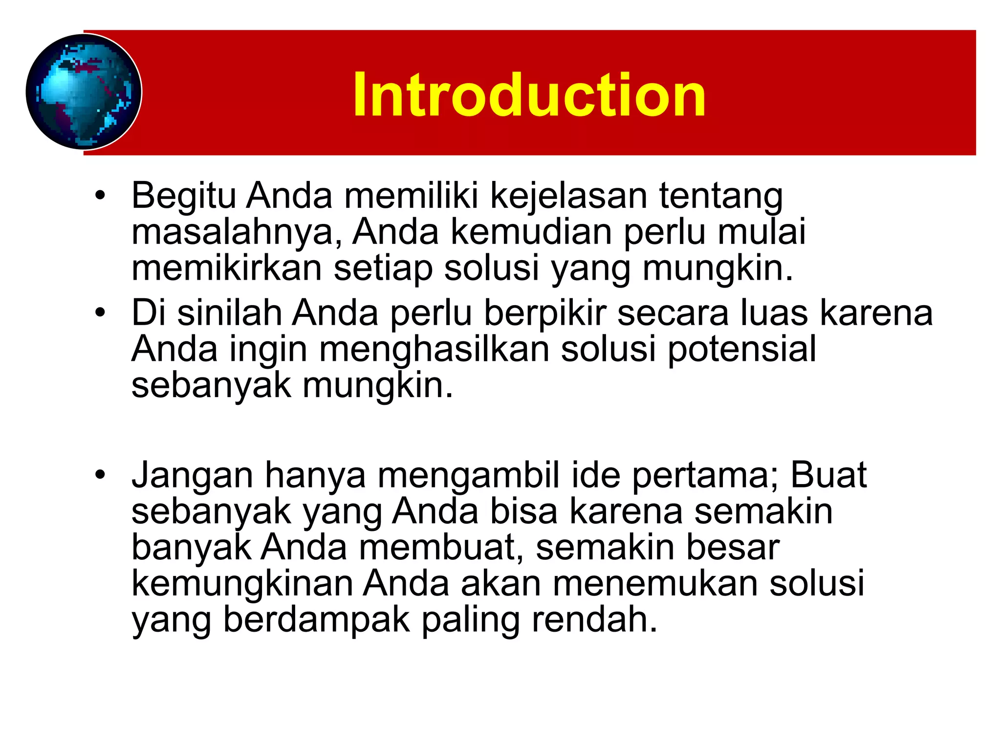 Analyzing Steps of The Problem _ Materi Training "Mastering Problem & Analysis" | PPT
