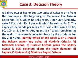 3.8 case 3 decision theory | PPTX