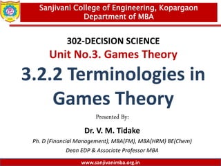 3.2.2 terminologies in games theory | PPT