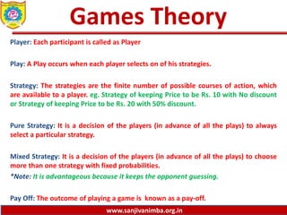 3.2.2 terminologies in games theory | PPTX