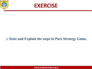 3.2.3 steps in pure strategy game | PPTX
