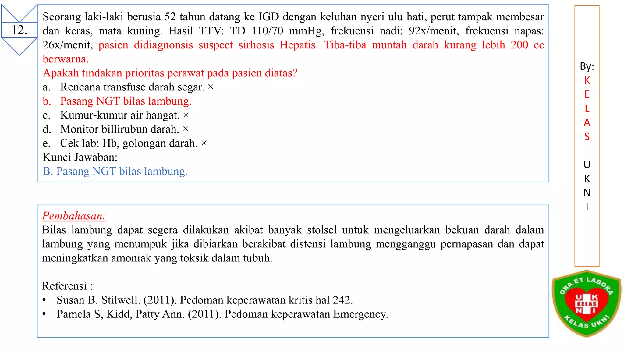 Pembahasan Soal Ukom Keperawatan Gawat Darurat | PPTX