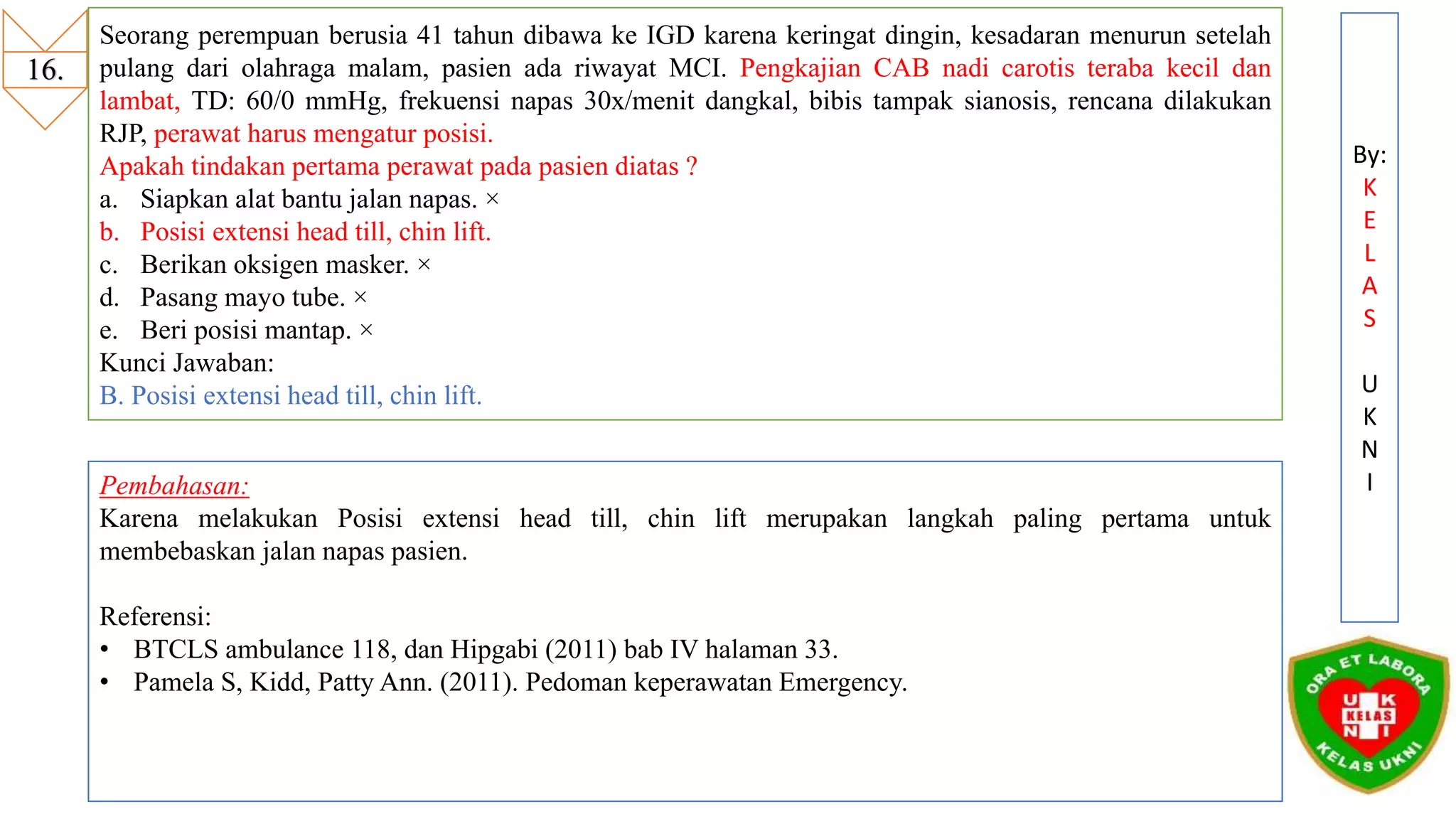 Pembahasan Soal Ukom Keperawatan Gawat Darurat | PPTX