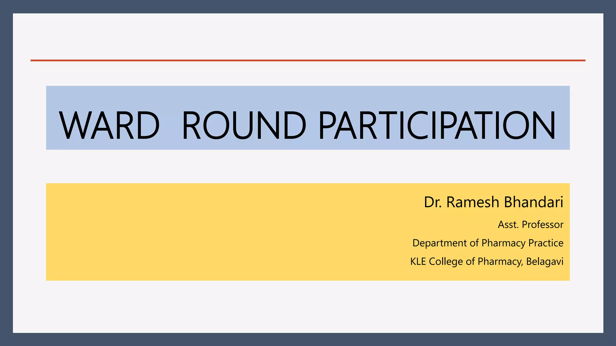 Ward round participation | PDF
