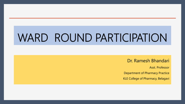 Ward round participation | PDF | Postgraduate Education | College Education