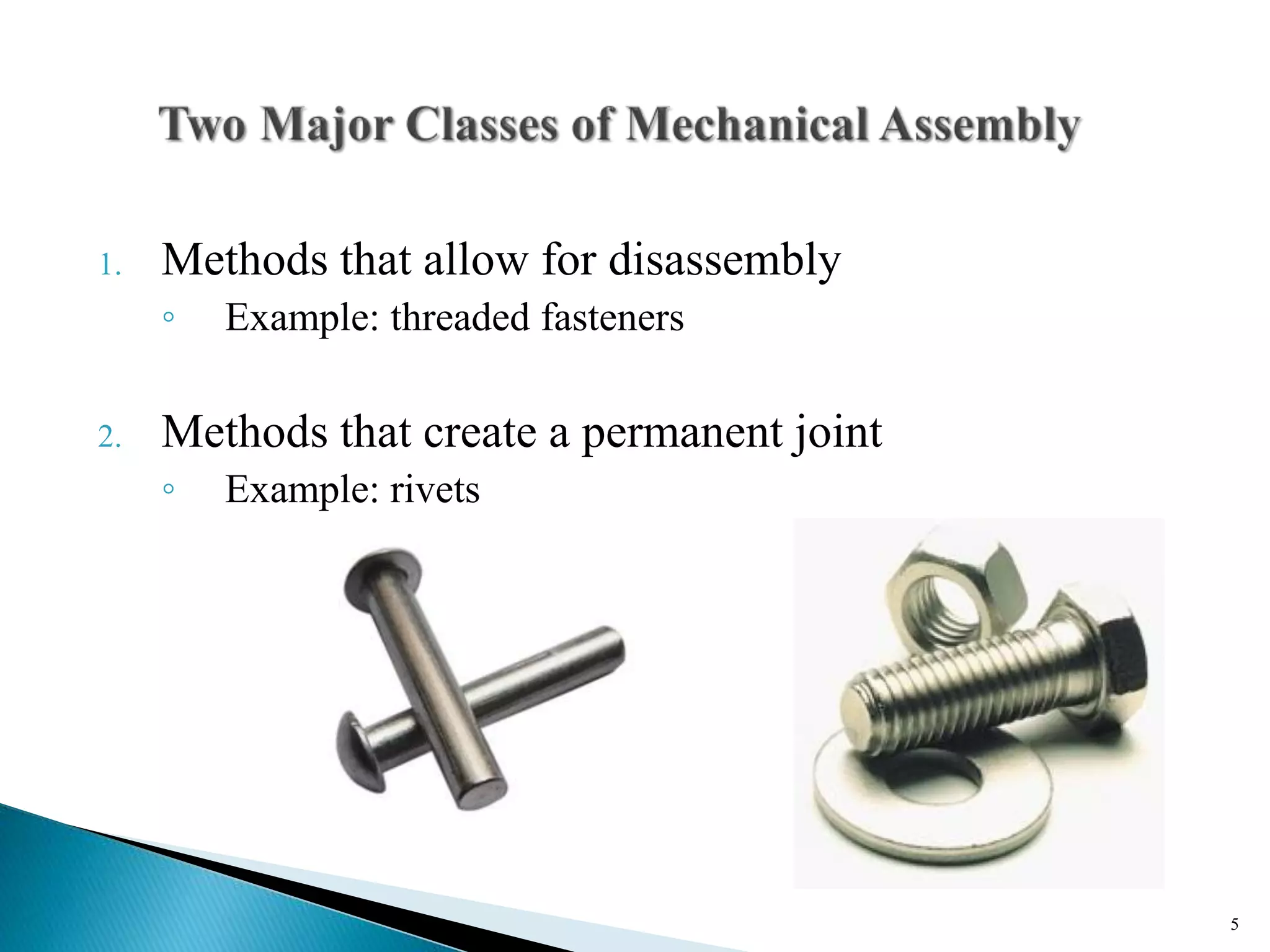 Mechanical Assembly and Types | PPTX