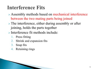 Mechanical Assembly and Types | PPTX
