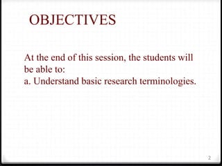 3. basic research terminologies | PDF