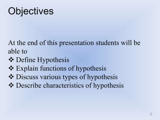 3. hypothesis | PPT