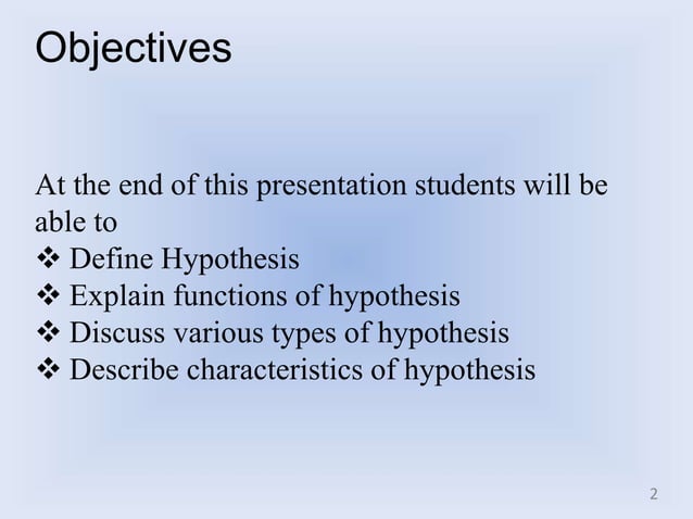 3. hypothesis | PPT