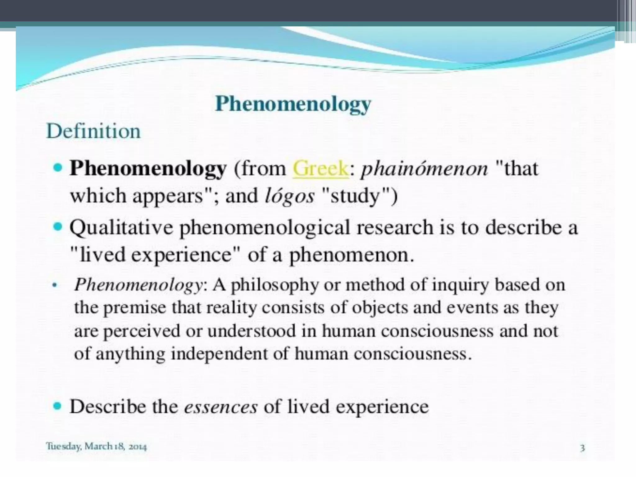 phenomenology | PDF