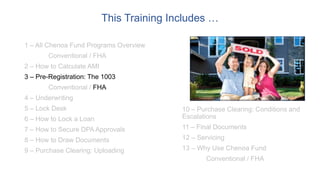 3.F FHA Pre-Registration The 1003 | PPT