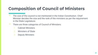 Chief Minister and Council of Ministers | PPTX