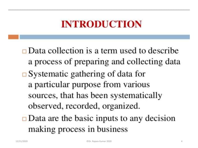 3.revised method of data collection part-1 | PPT