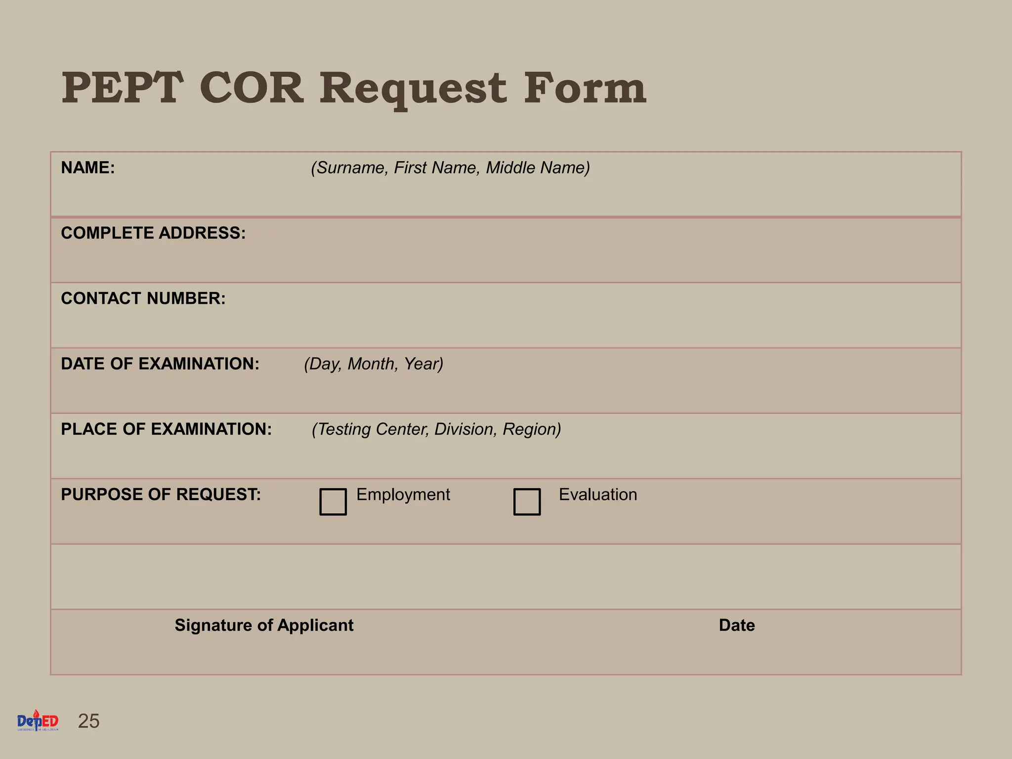 DEPARTMENT OF EDUCATION 2016 PEPT _PLACEMENT TEST | PPTX