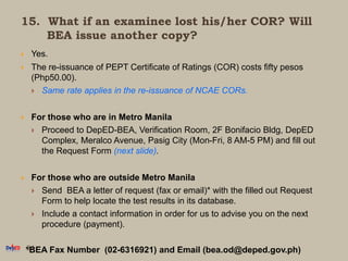 DEPARTMENT OF EDUCATION 2016 PEPT _PLACEMENT TEST | PPTX