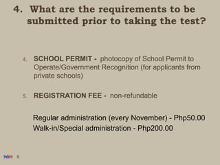 DEPARTMENT OF EDUCATION 2016 PEPT _PLACEMENT TEST | PPTX