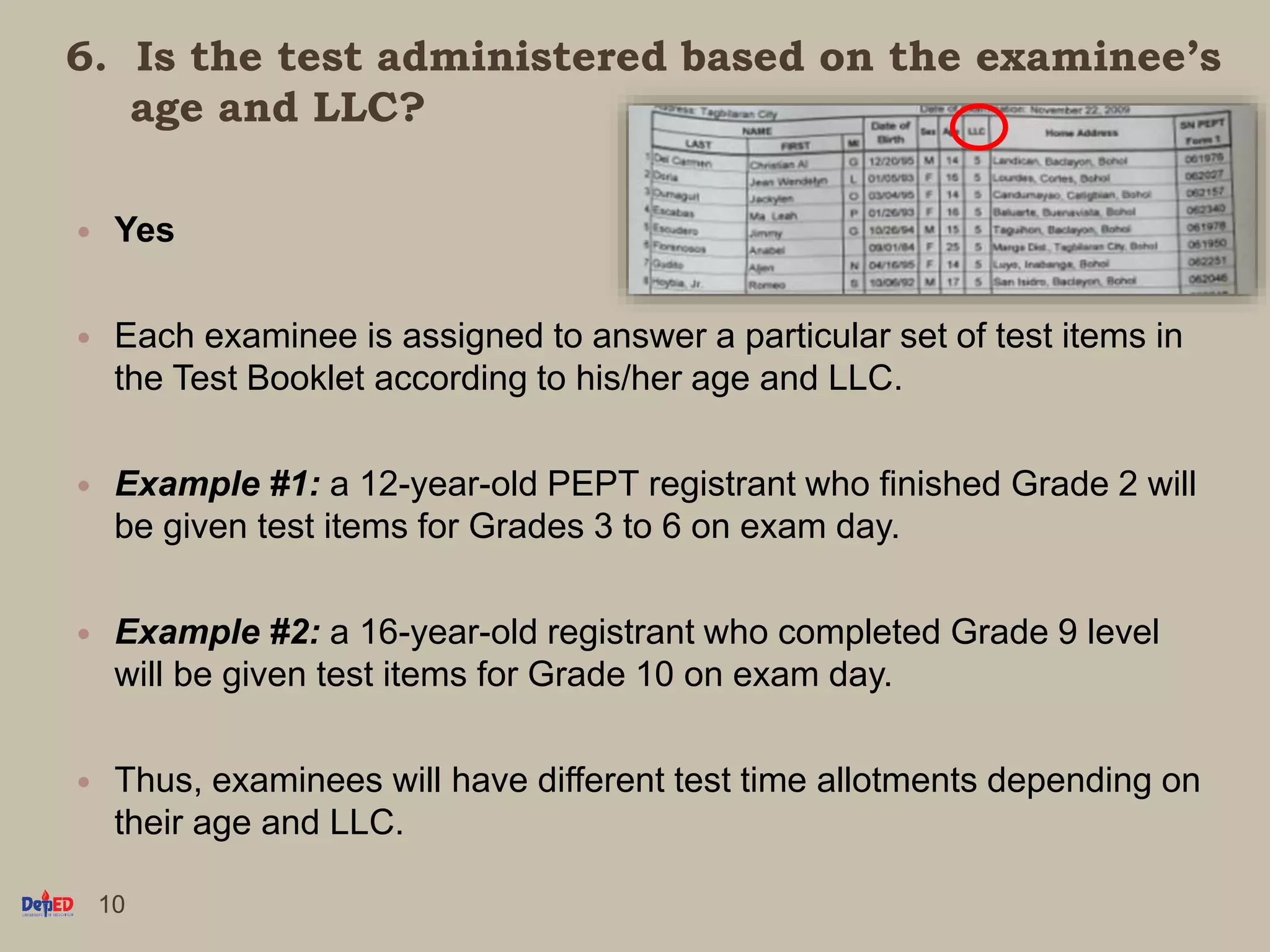 3 2016 pept overview - philippine educational placement test | PPTX