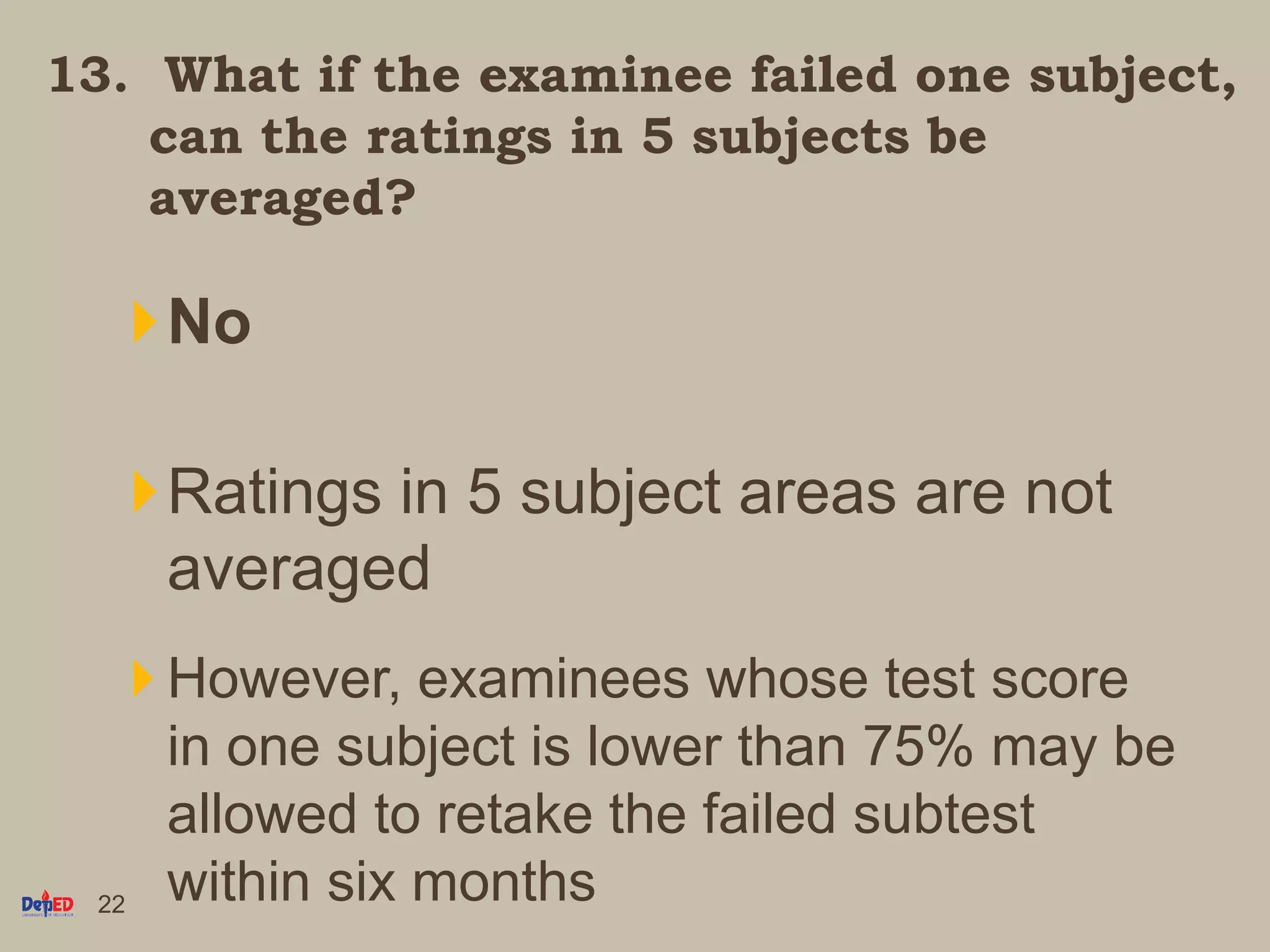 3 2016 pept overview - philippine educational placement test | PPTX