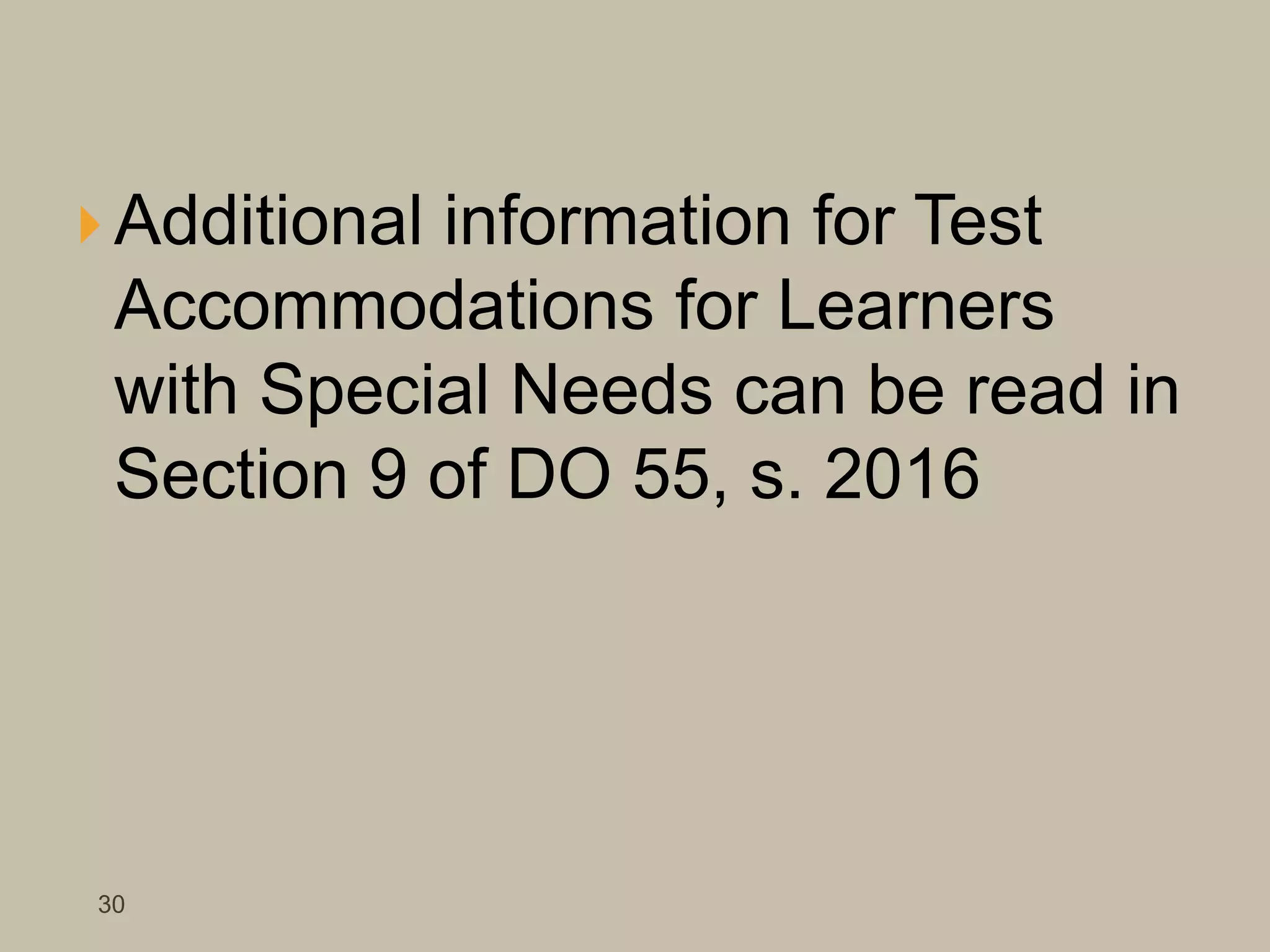3 2016 pept overview - philippine educational placement test | PPTX