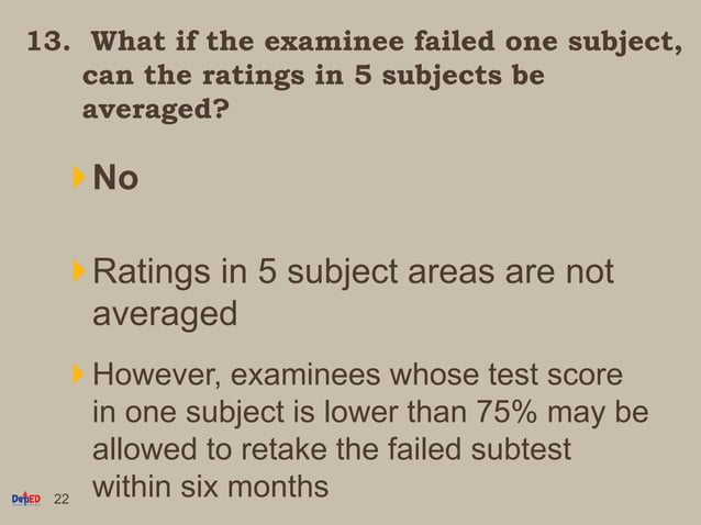 3 2016 pept overview - philippine educational placement test | PPTX